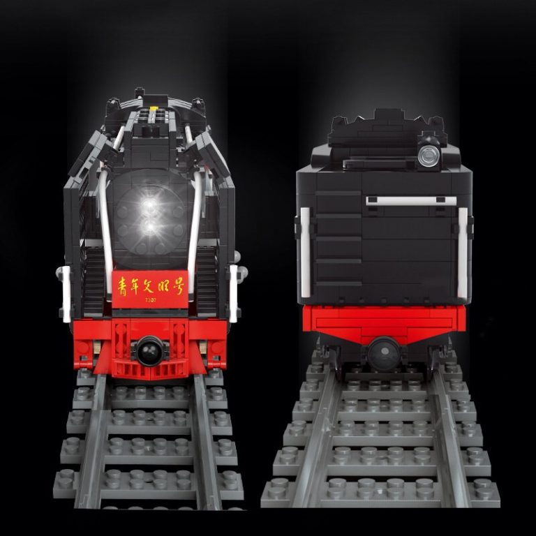 MOULD KING 12003 The QJ Steam Locomotives Train with Remote Control ...