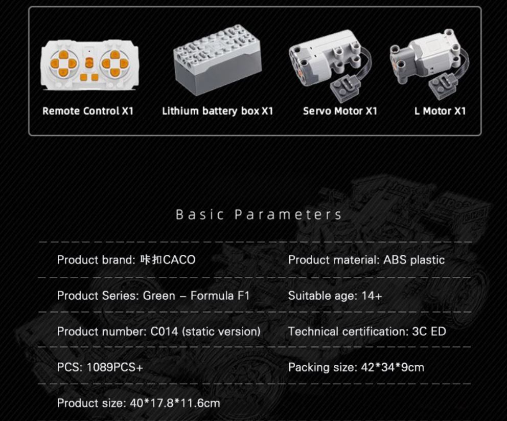 CaCo C014 Green - Formula 1 Racing Car - MOULD KING™ Block - Official Store