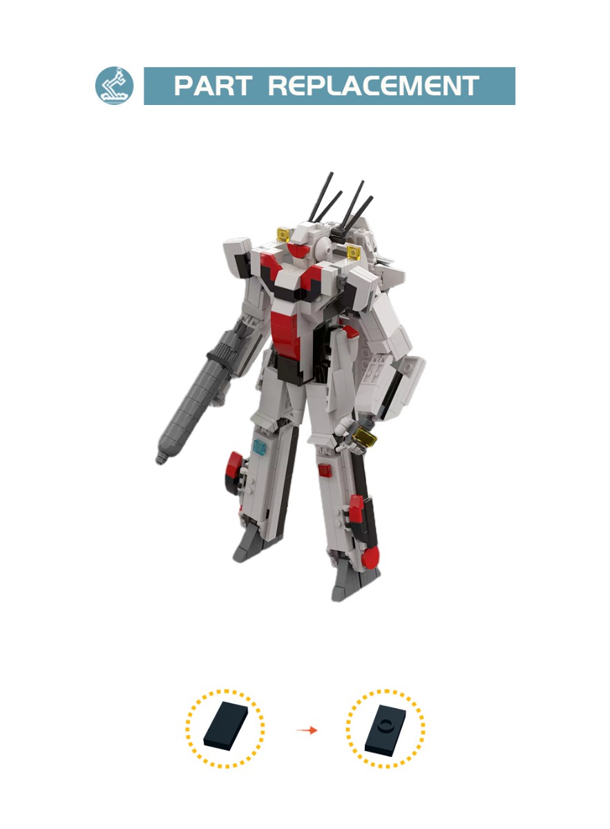MOCBRICKLAND MOC-124574 Robotech / Macross Valkyrie B – Mech Mode ...